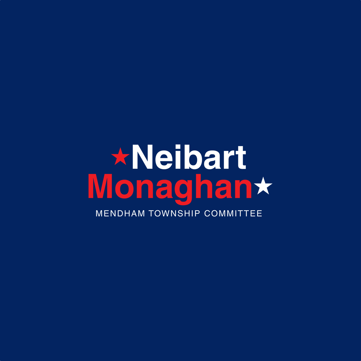 Sarah Neibart and Nick Monaghan for Mendham Township Committee